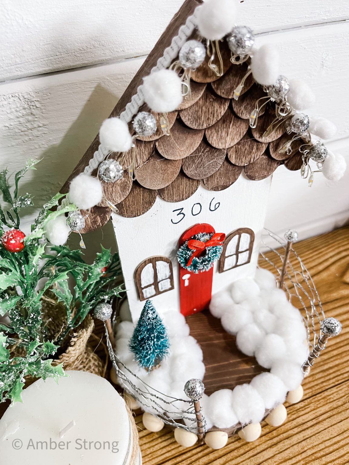 DIY Winter House Shape Decor - Creative Haven Project