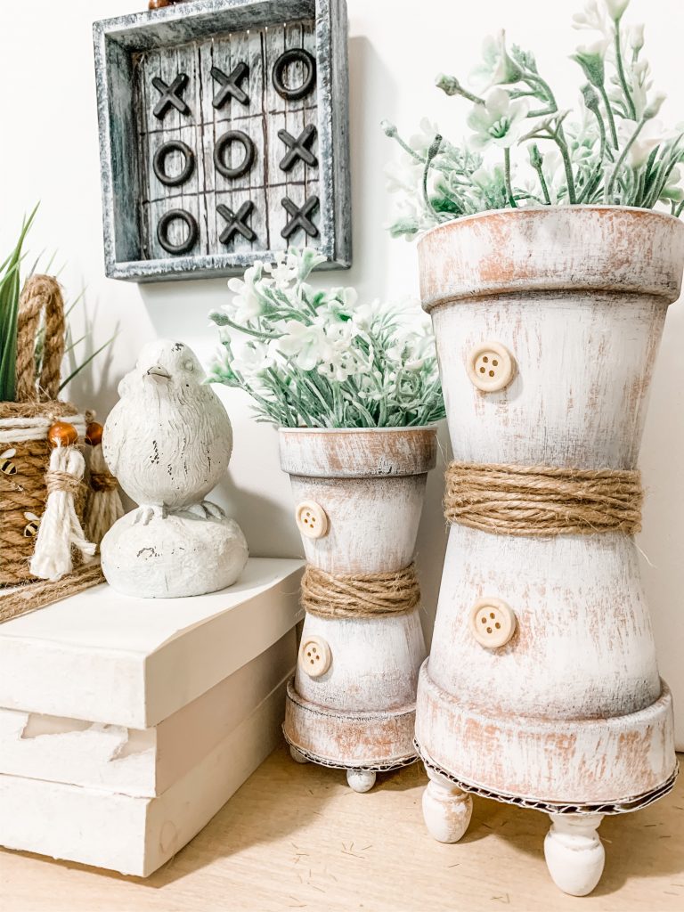 Stacked Terra-Cotta Pots - Easy DIY Idea