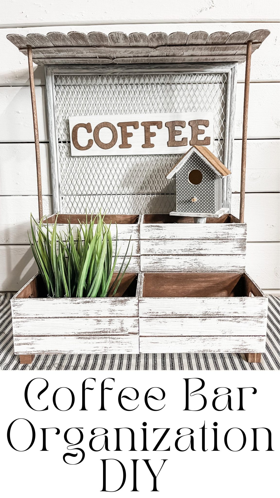 DIY Coffee Bar Organization Station - A Creative Haven Project