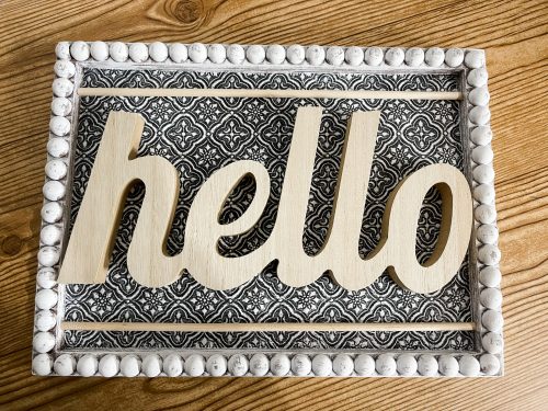 DIY Beaded Hello Wall Sign - Easy DIY Tutorial