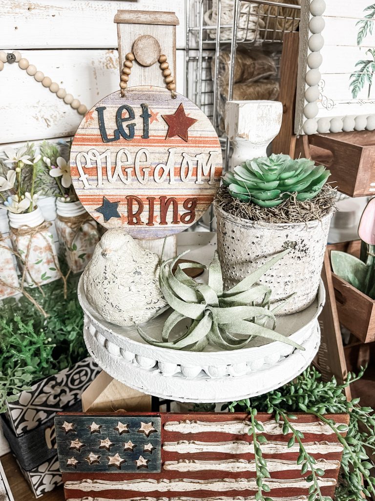 Let Freedom Ring Sign and Stand - Easy Decor DIY Tutorial