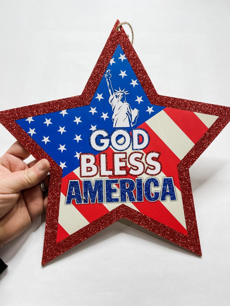 Simple Patriotic Home Decor with Dollar Tree's Adhesive Wall Tile