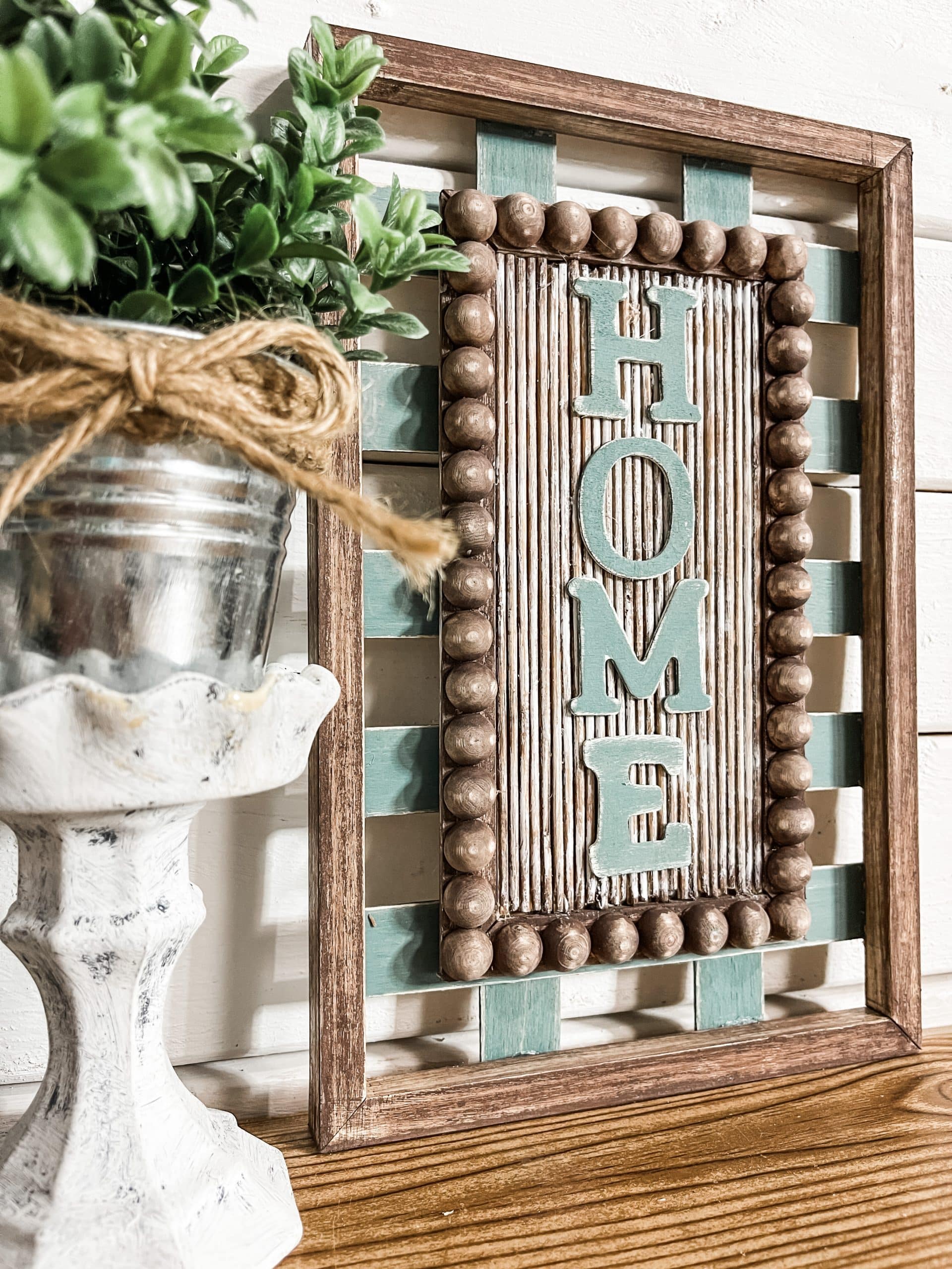 Dollar Tree Boho Home Sign - A Creative Haven Project