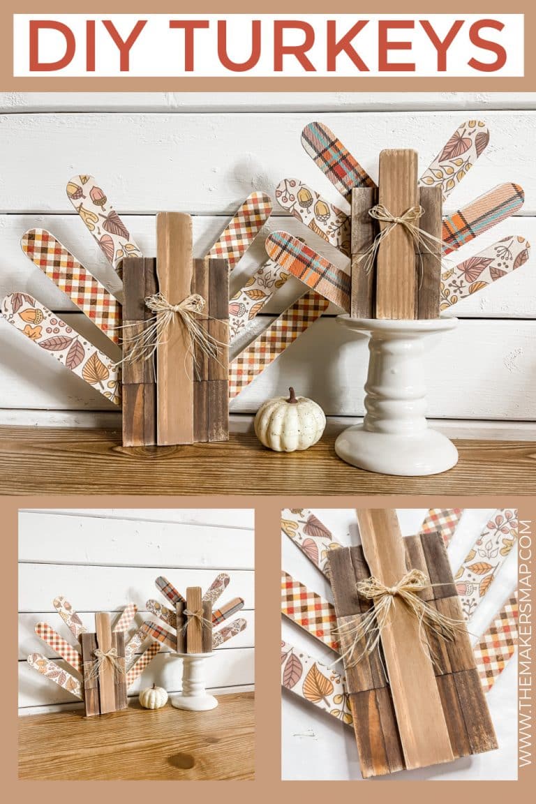 DIY Small Standing Turkeys - Affordable Home Decor Tutorial