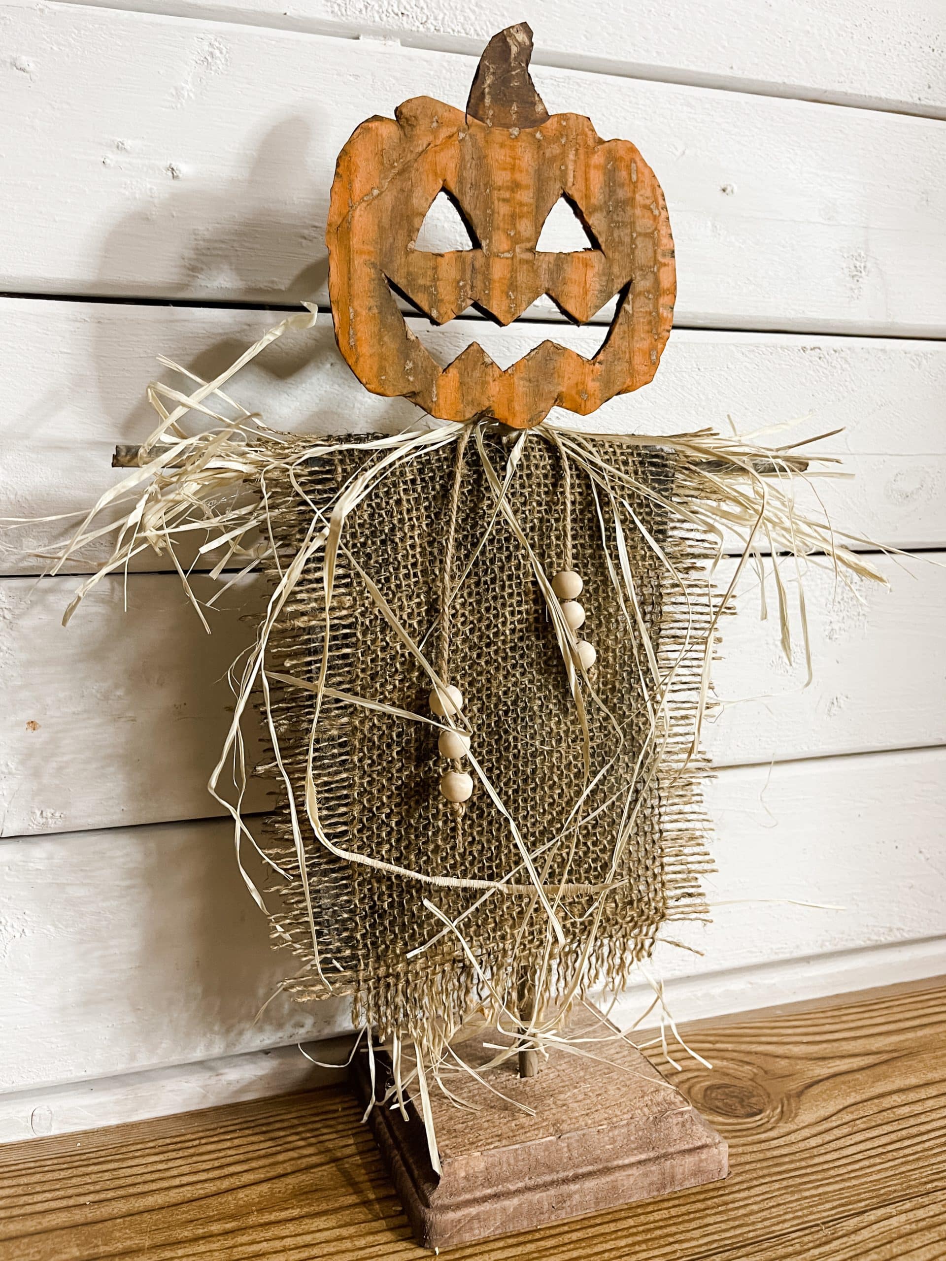 DIY Jack-O-Lantern Scarecrows - A Creative Haven Project