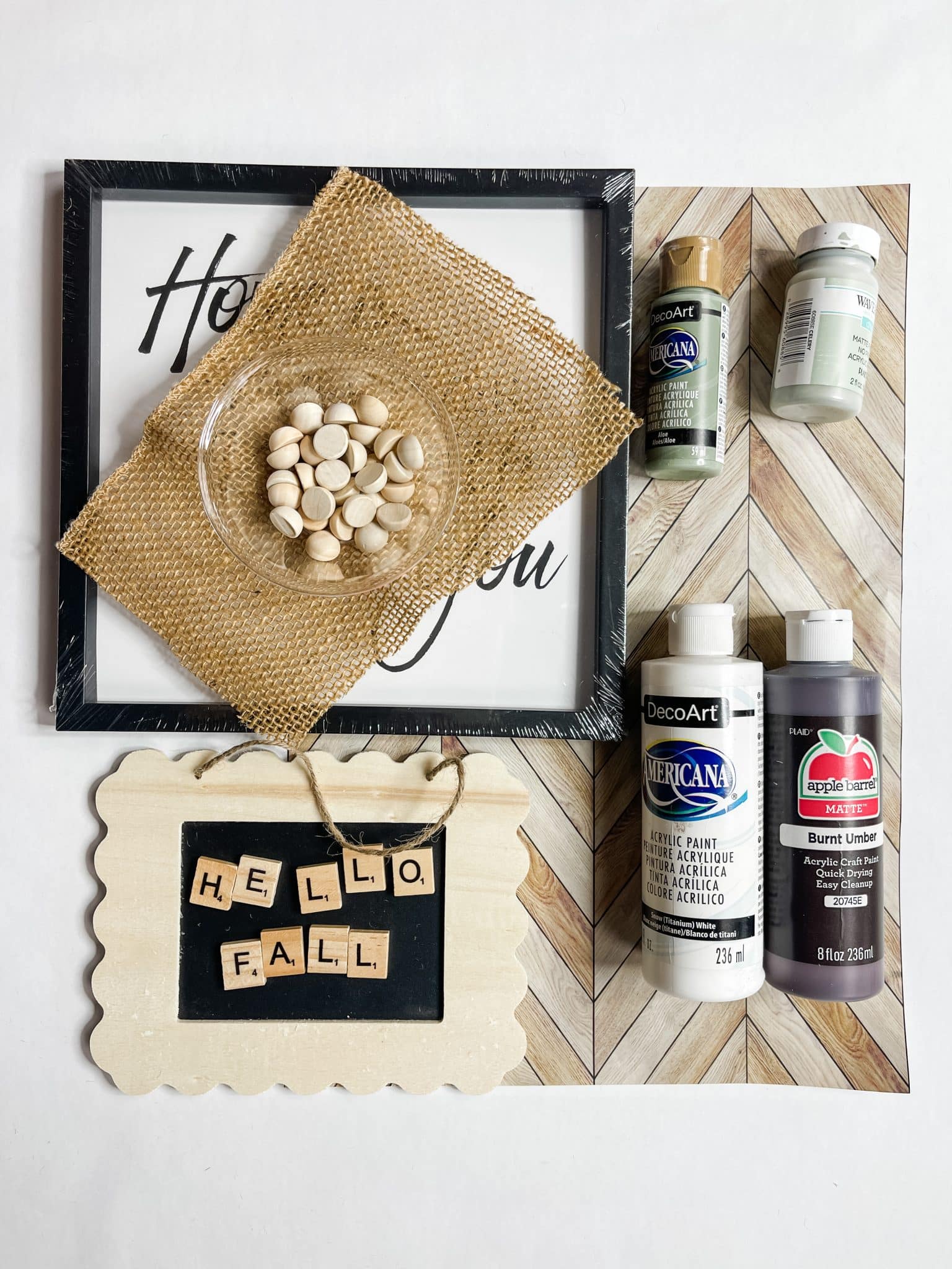 Dollar Tree Hello Fall Sign- A Creative Haven Project