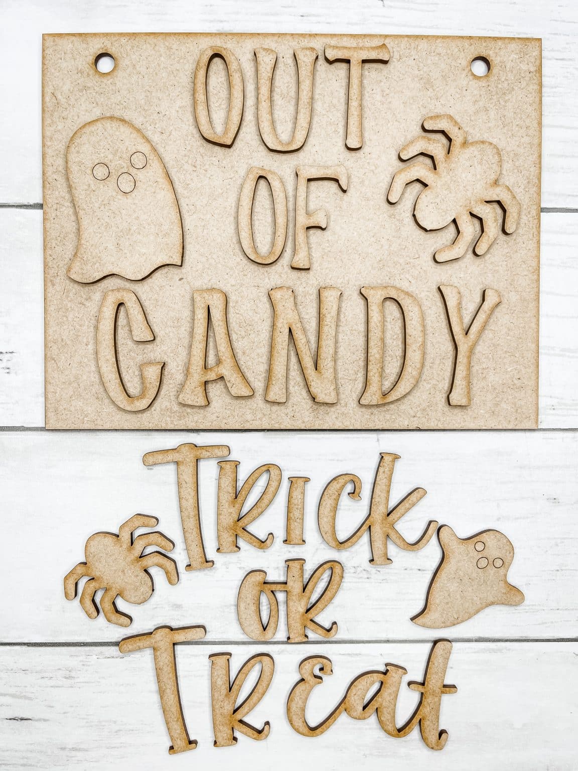 Reversible Trick or Treat Sign
