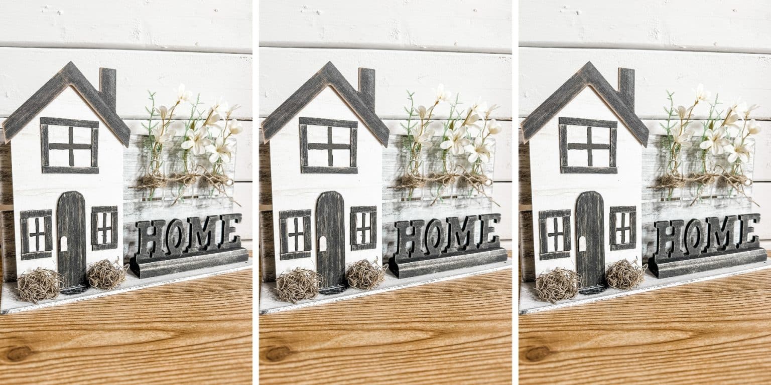 DIY Winter House Shape Decor - Creative Haven Project