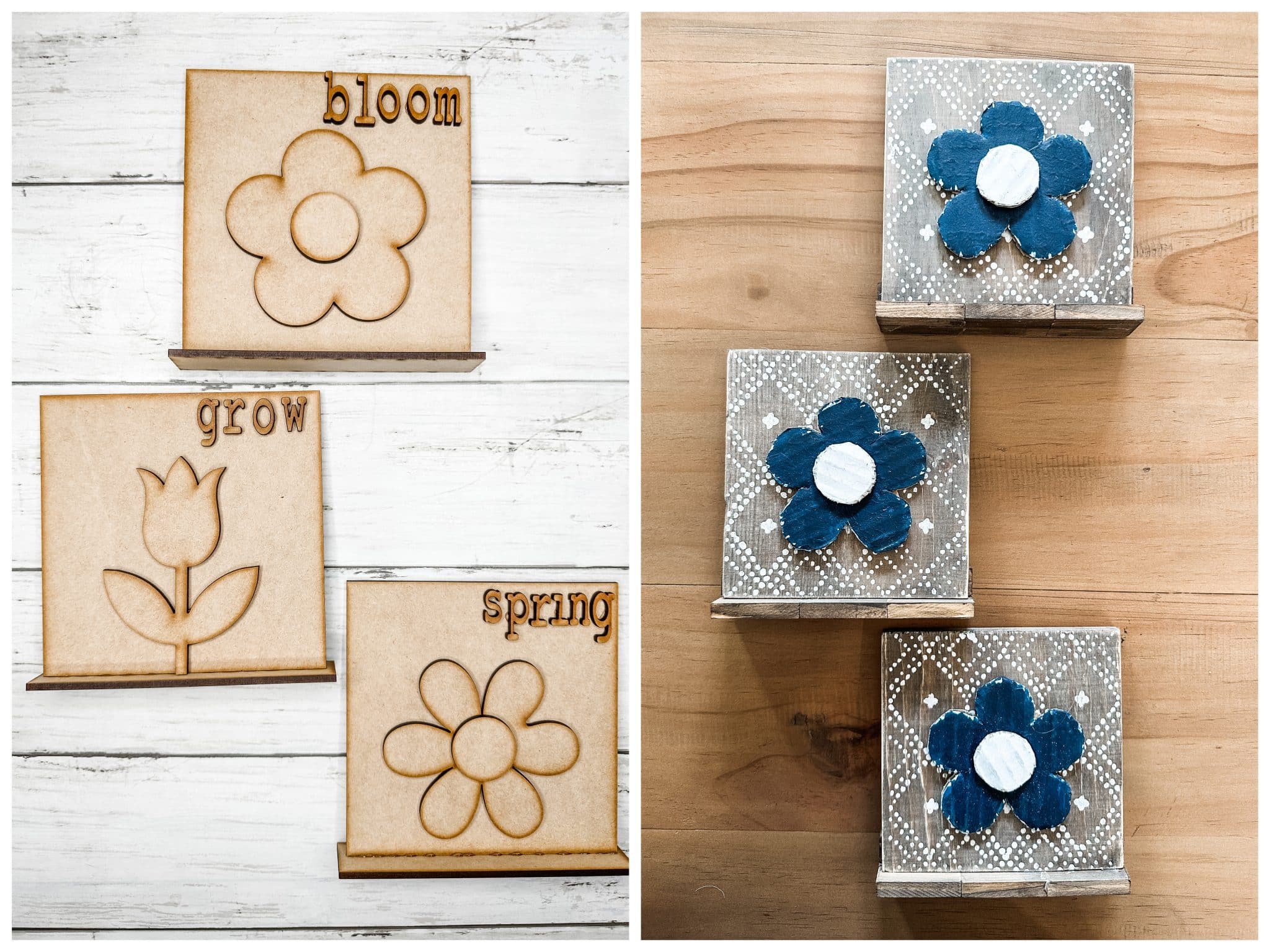 Set of Flower Shelf Sitters - Easy DIY Tutorial