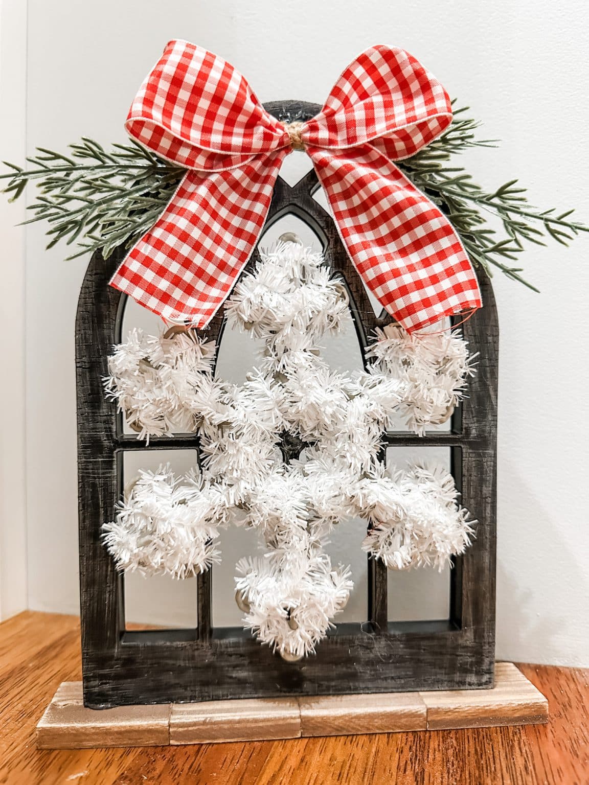 Dollar Tree Arch Window Winter Decor - Easy DIY Idea