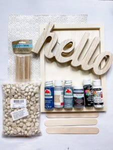 DIY Beaded Hello Wall Sign - Easy DIY Tutorial
