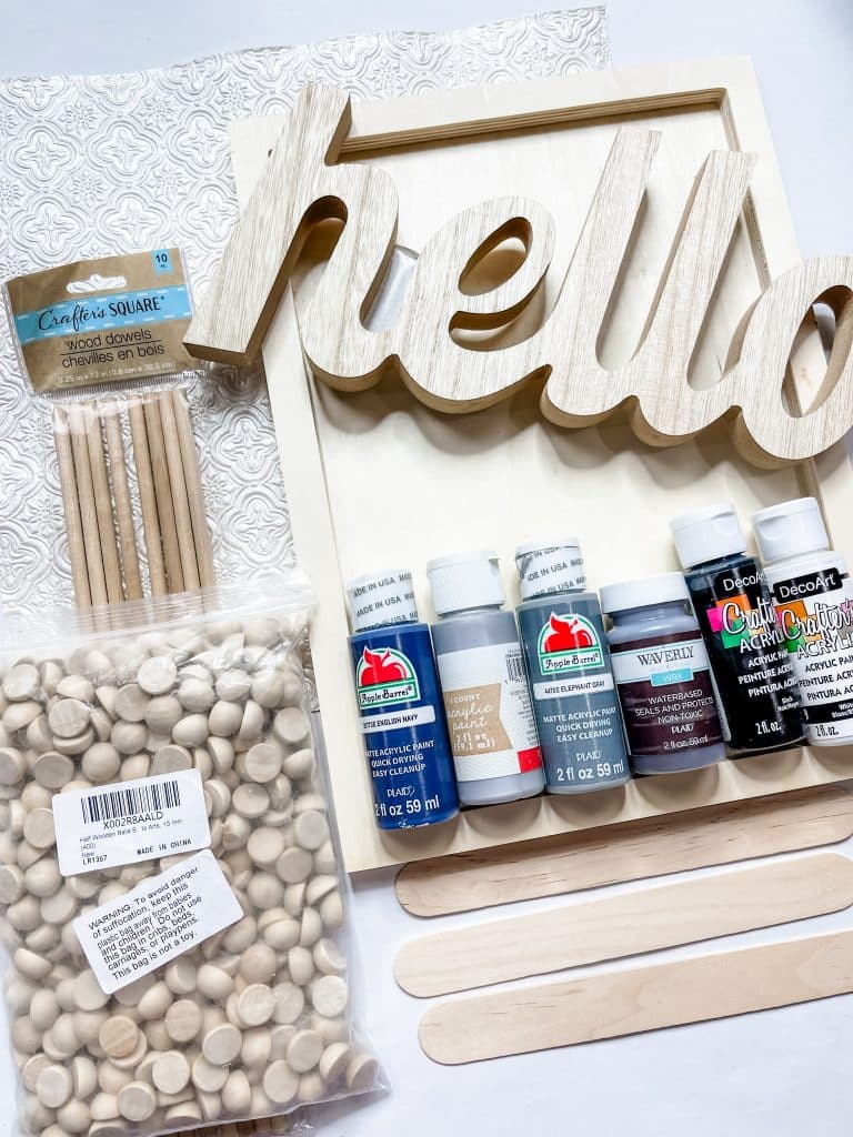 DIY Beaded Hello Wall Sign - Easy DIY Tutorial