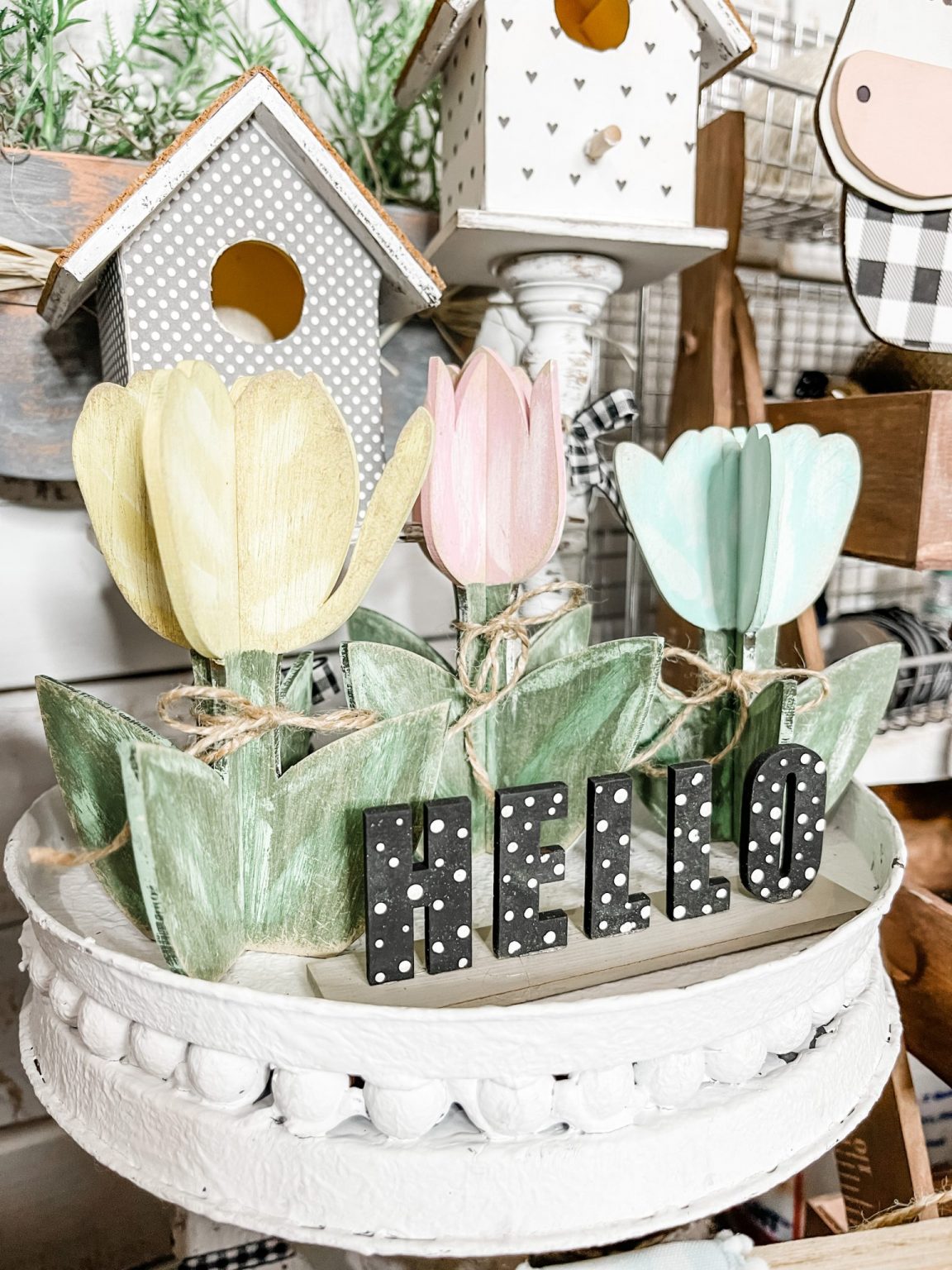 Spring Farmhouse Decor DIY Ideas - The Makers Map with Amber Strong