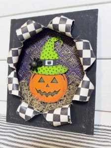 Halloween Busted Canvas Jack-O-Lantern - Easy DIY Tutorial