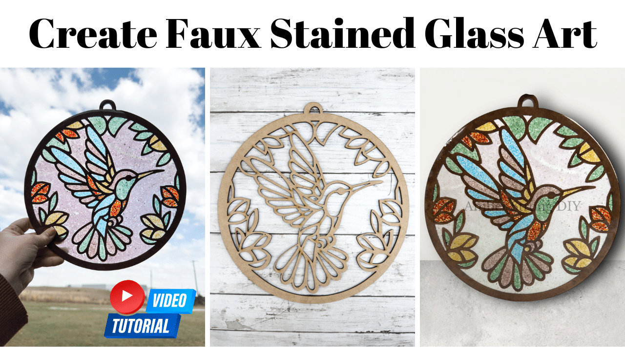 How to create Easy DIY Faux Stained Glass Art - Easy DIY Tutorial