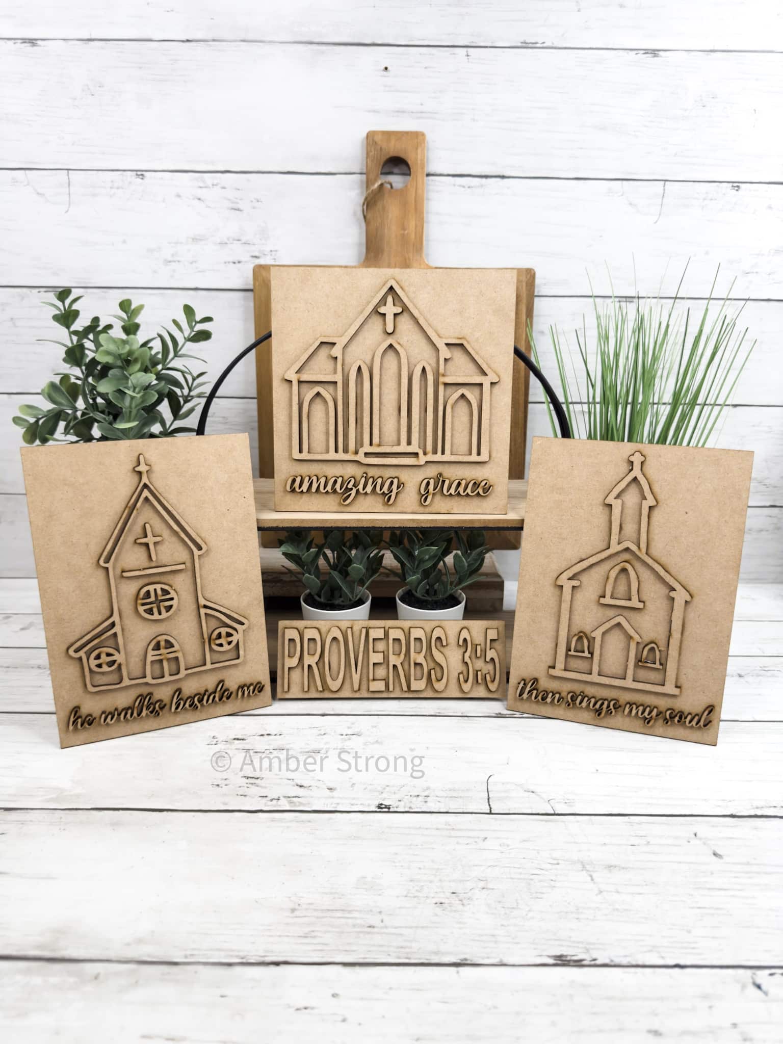 Farmhouse Churches and Scripture Signs DIY Kit - Easy DIY Tutorial